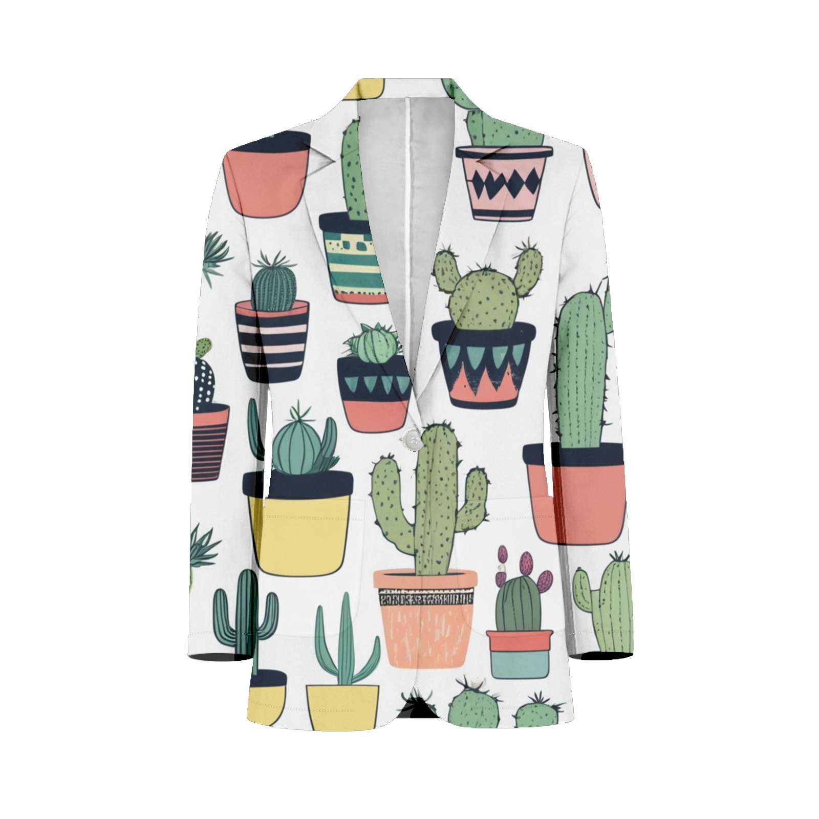 Cactus Garden Print Customized Men's Suits full man Shawl Collar ...
