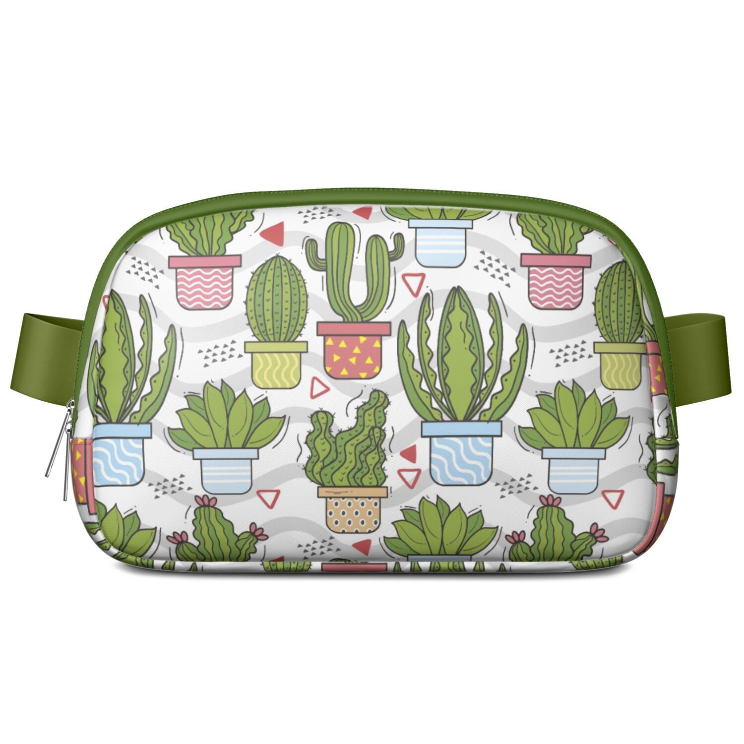 Cactus Garden Waist Pack – Waterproof Fanny Pack with Diverse Succulent ...