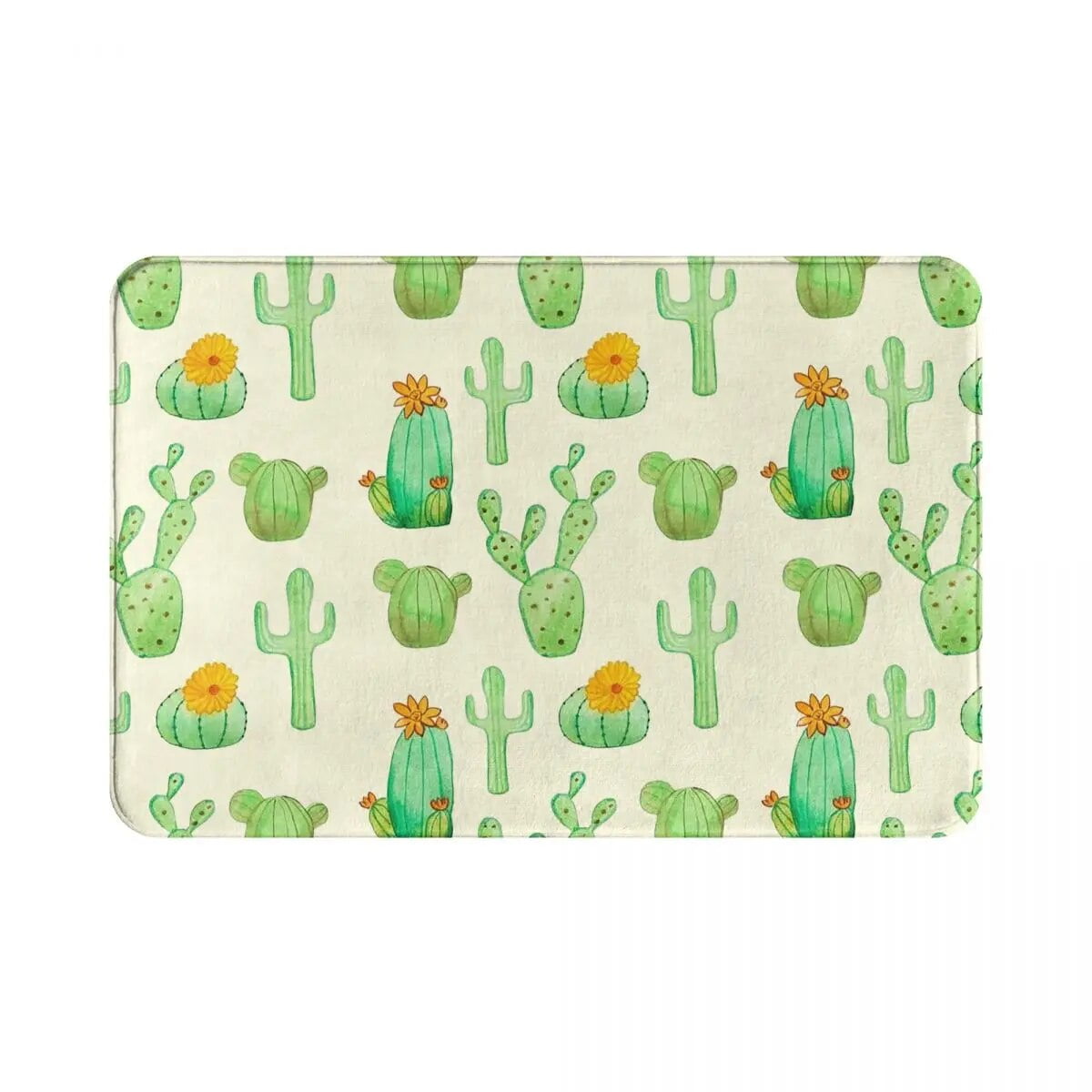 Cactus Green Plant Doormat Bedroom Modern Polyeste Mat Entrance Door ...