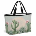Cactus Green Tropical Beach Bag for Women, Large Breathable Mesh Beach ...