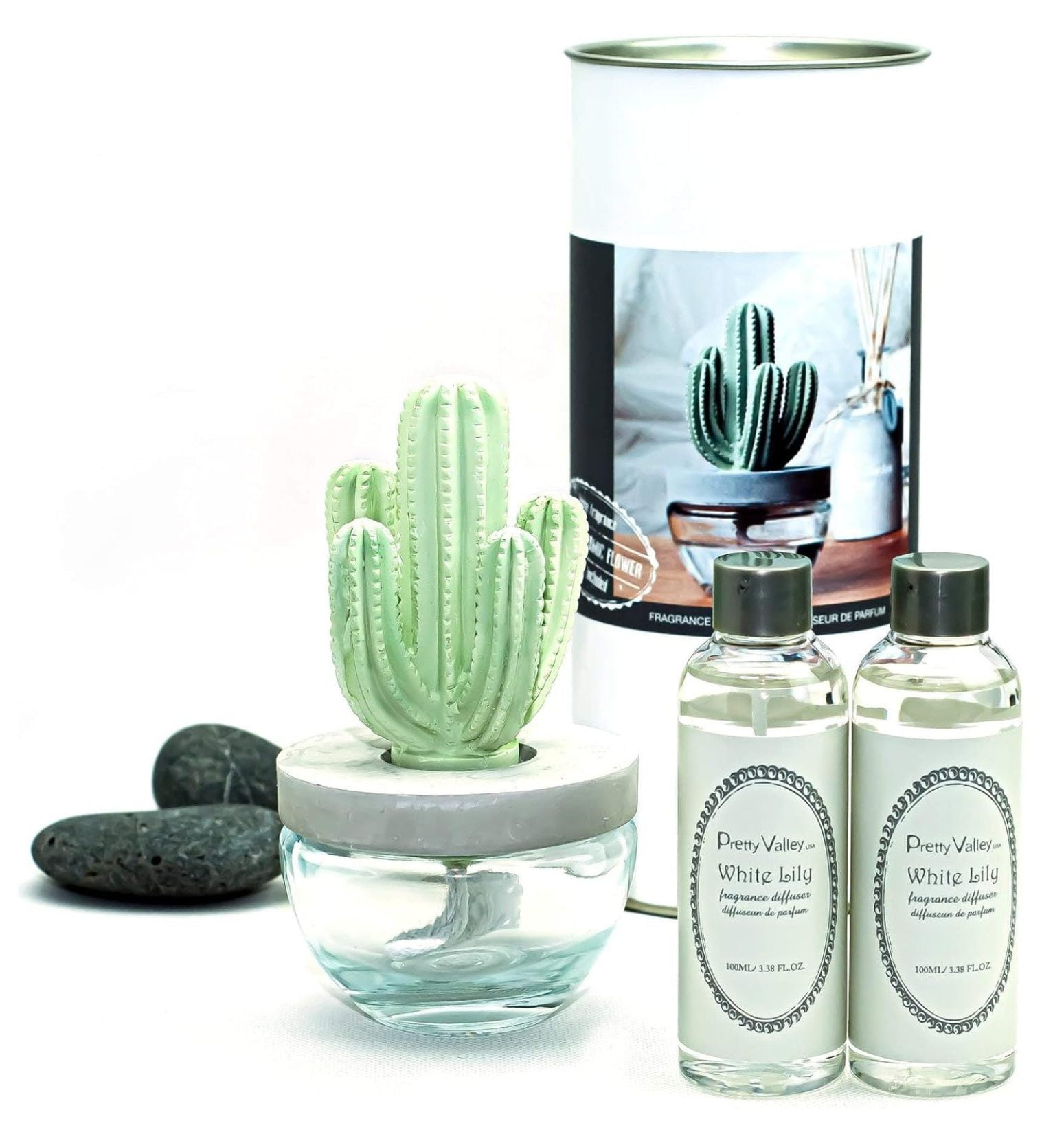 Cactus Gypsum Ceramic Fragrance Diffuser Combo 200ml 8027 White Lily ...