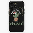 Cactus Hat Merry And Bright Holiday Typography Art iPhone Case 17 11 12 ...