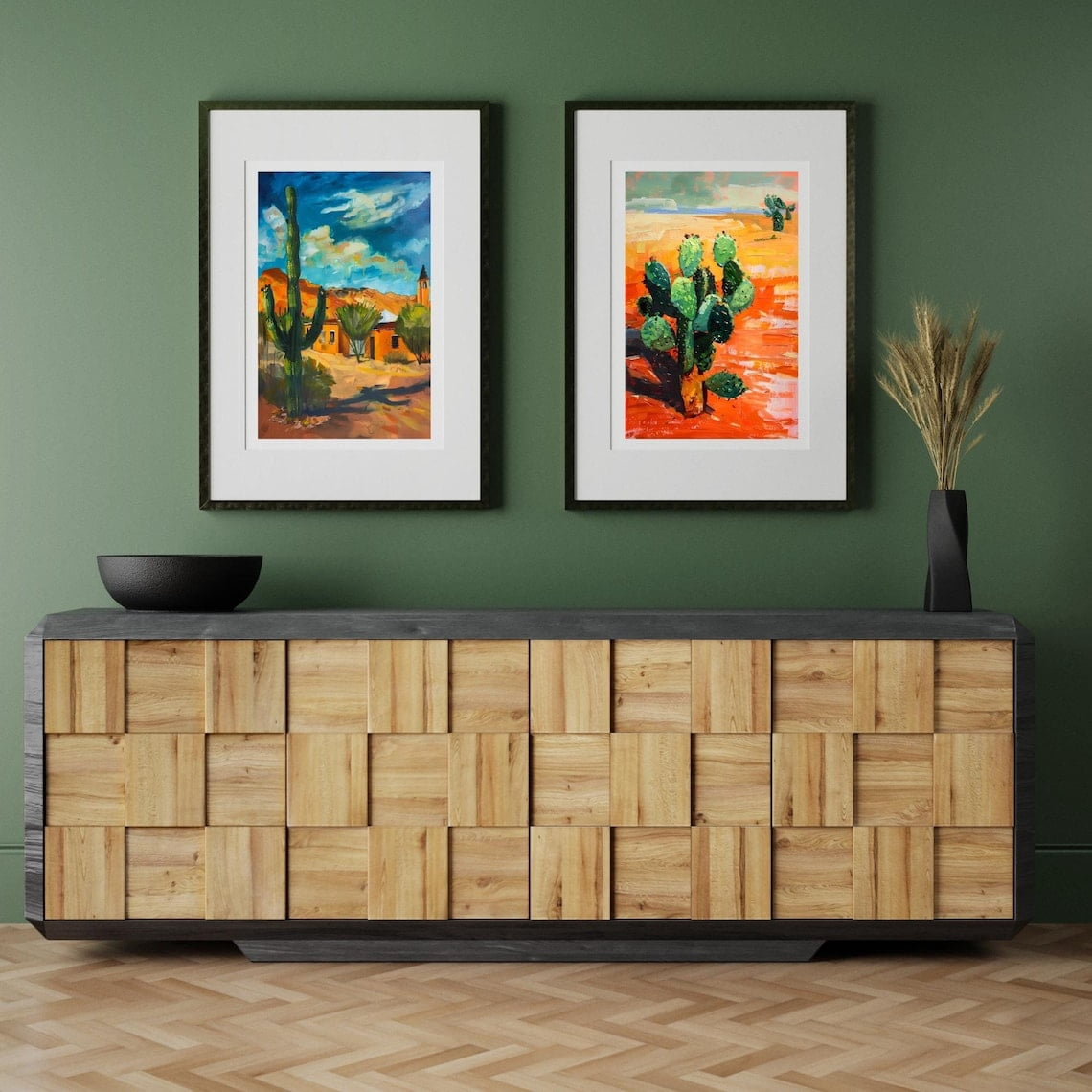 Cactus Home Decor Art Prints Desert Landscape For Southwestern Style ...