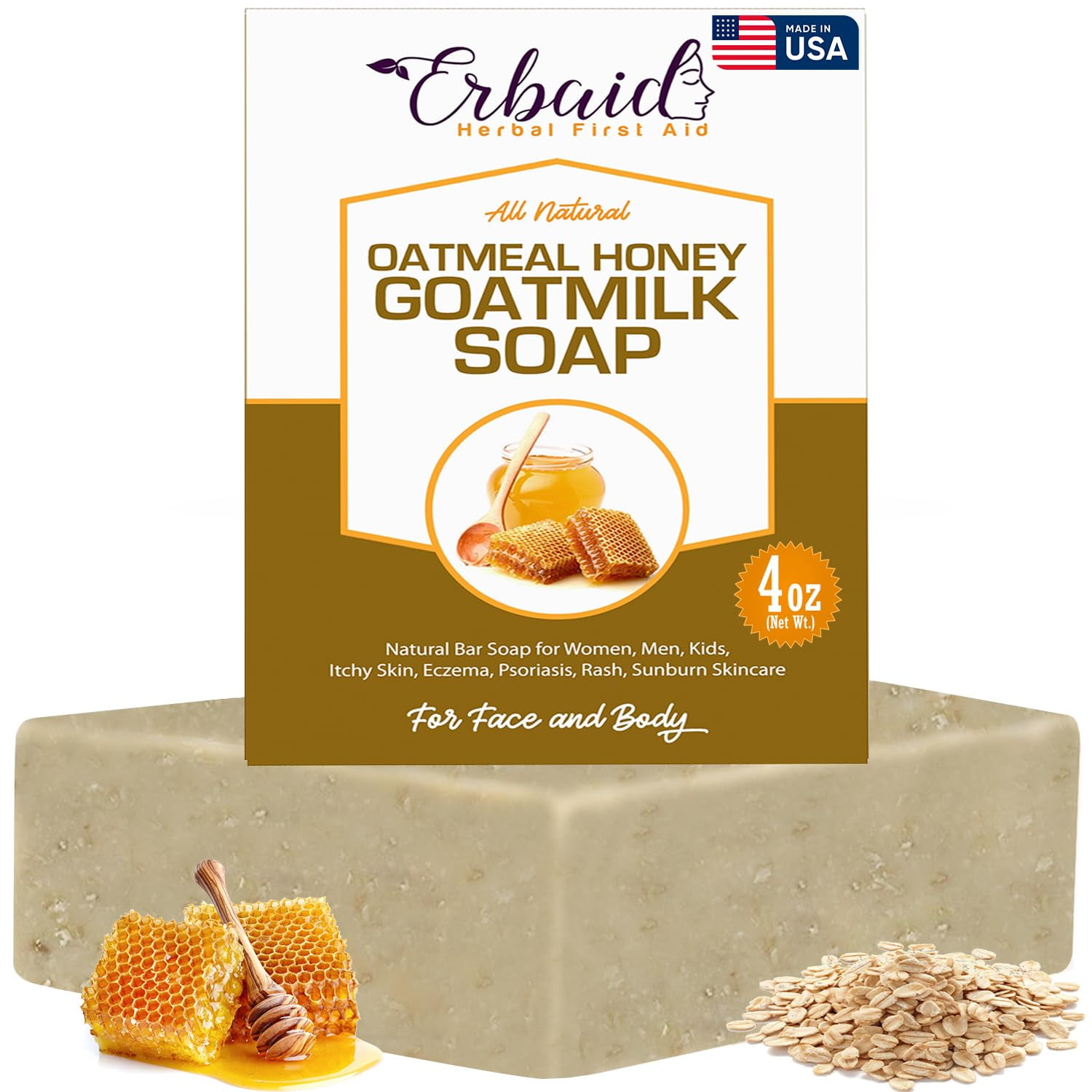 Cactus Honey & Oats SAF21 Goat's Milk Soap Bar Natural Bar Soap for ...