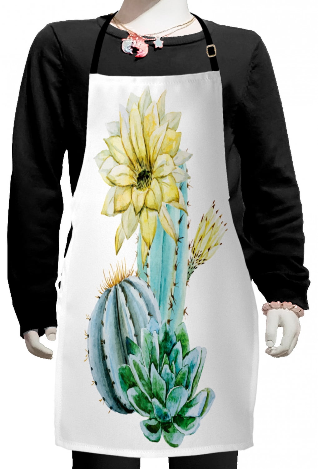 Cactus Kids Apron, Vector Image Watercolored Cacti Spikes and Alluring ...