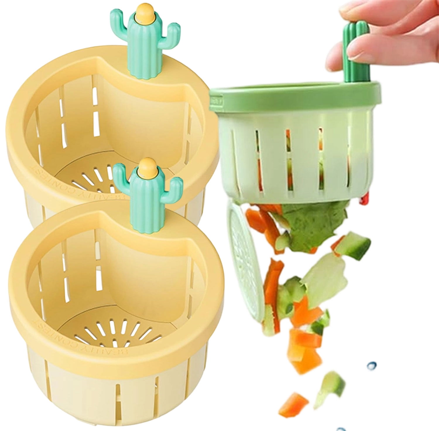 Cactus Kitchen Automatic Dumping Sink Filter, 2-Pack 3" Kitchen Sink ...