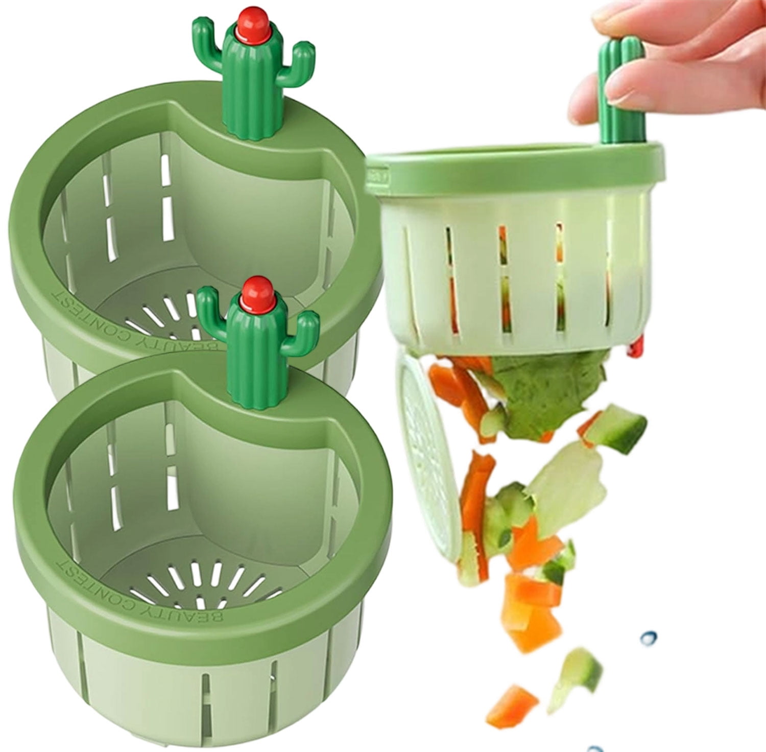 Cactus Kitchen Automatic Dumping Sink Filter, 2-Pack 3" Kitchen Sink ...