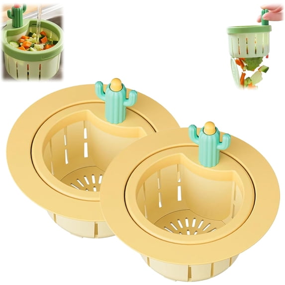 Cactus Kitchen Sink Drain Strainer, 2026 Upgrade Press to Dump Basket ...