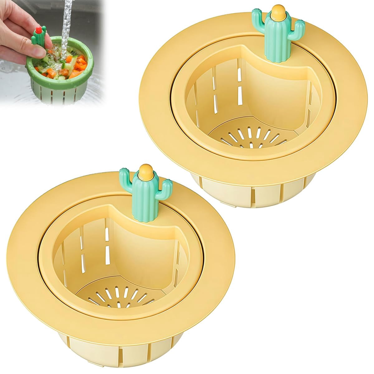 Cactus Kitchen Sink Drain Strainer, Cactus Sink Strainer Basket, Fun ...