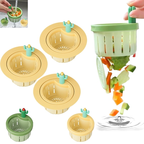 Cactus Kitchen Sink Drain Strainer, Cactus Sink Strainer, Press ...