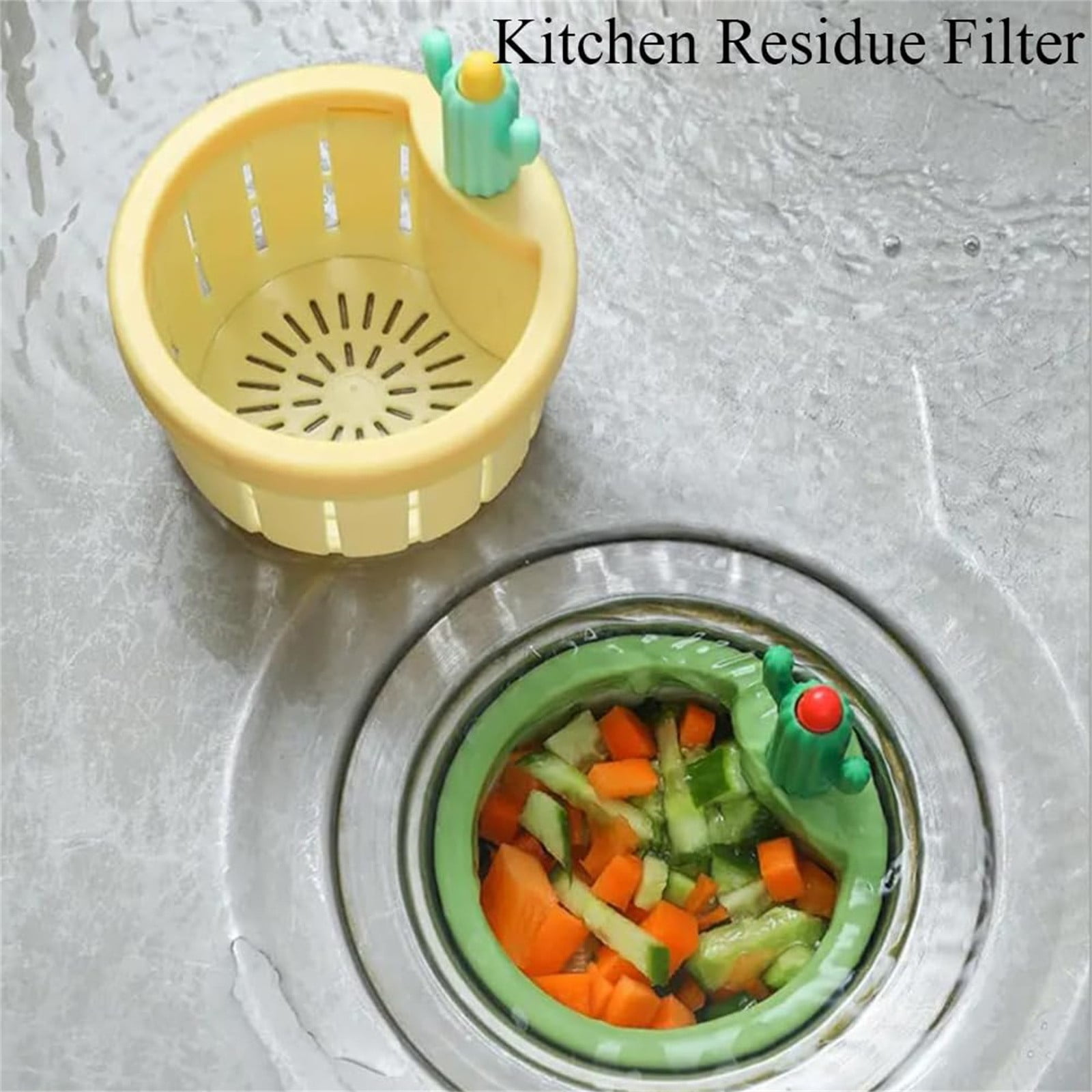 Cactus Kitchen Sink Drain Strainer, Multi-Functional Sink Waste ...