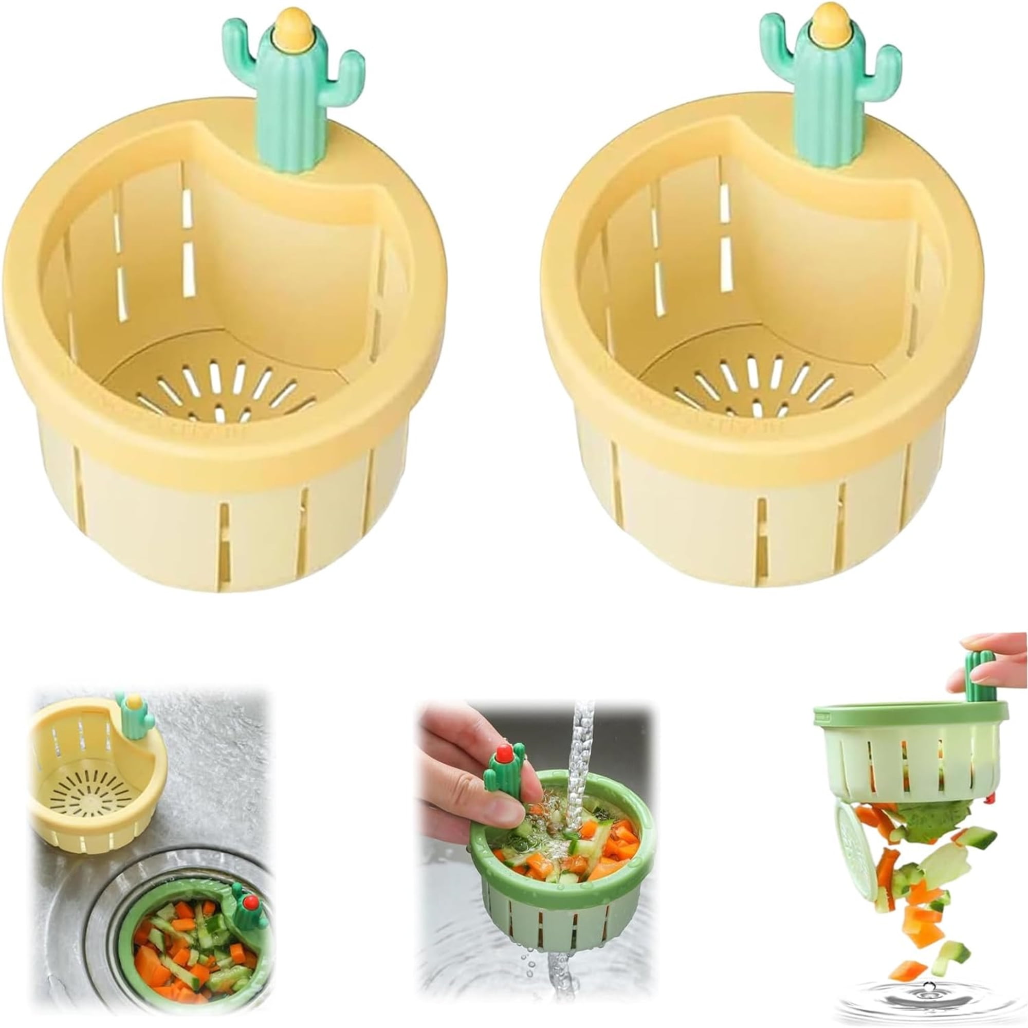Cactus Kitchen Sink Drain Strainer,Self-Cleaning Kitchen Sink Strainer ...