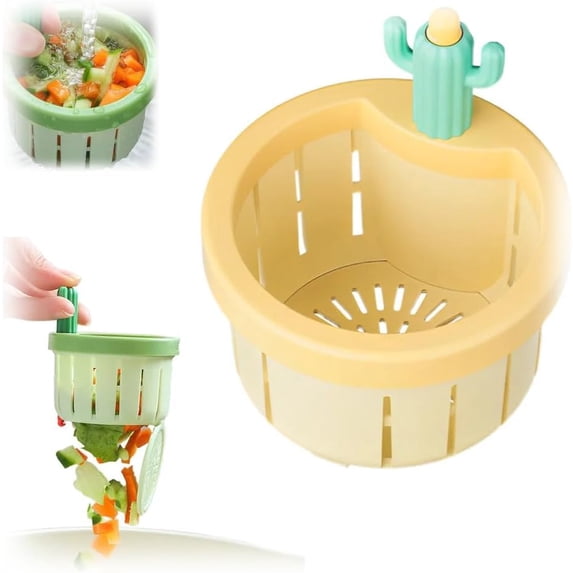 Cactus Kitchen Sink Strainer One Press Dumping for Food - Walmart.com