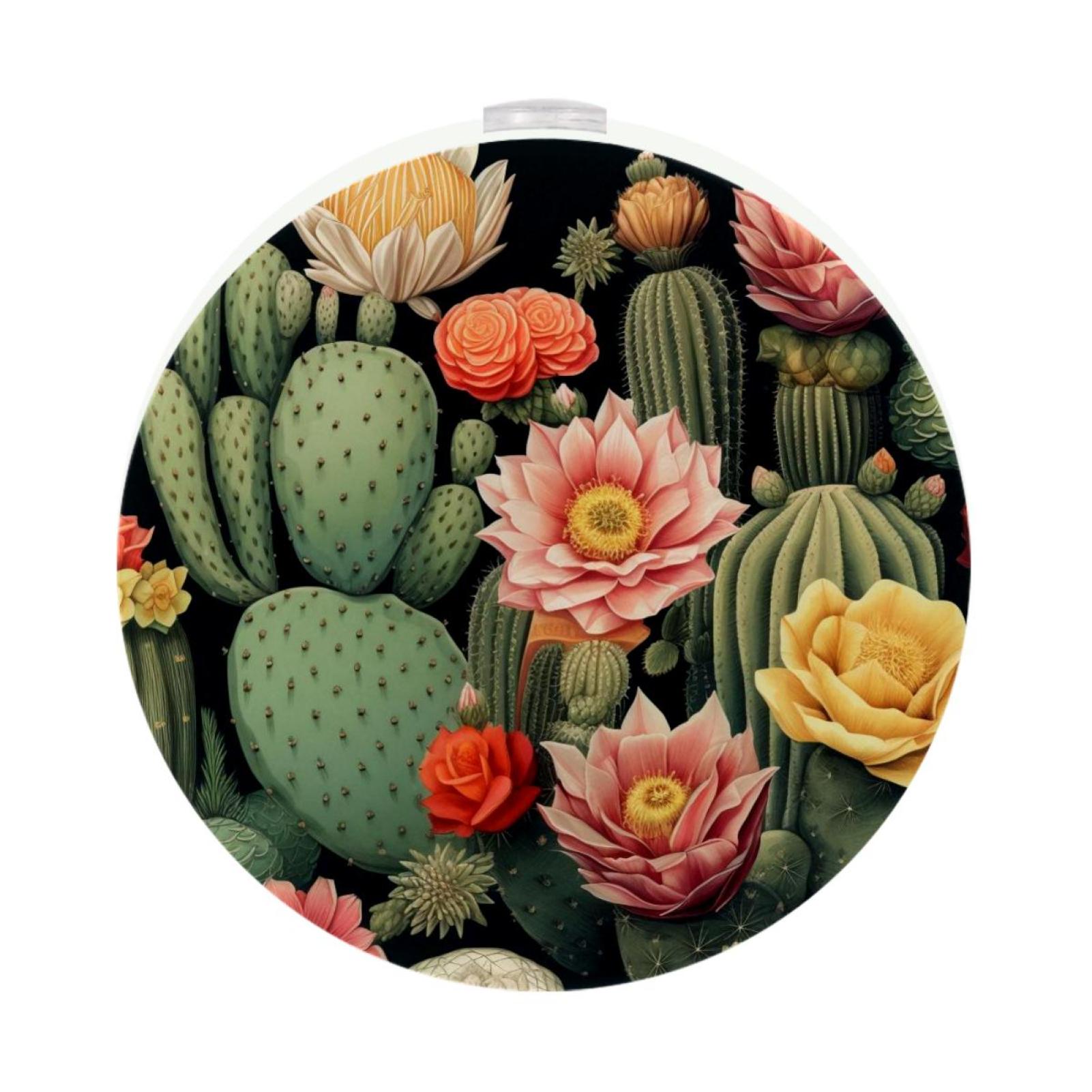 Cactus LED Round Night Light-2PCS, Plug-in Mini Wall Socket Soft White ...