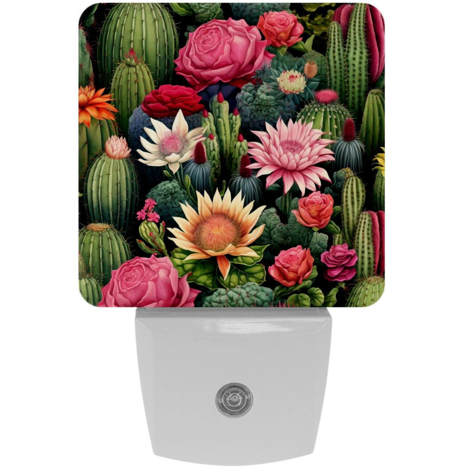 Cactus LED Square Night Lights - Modern Design, Energy Efficient Indoor ...
