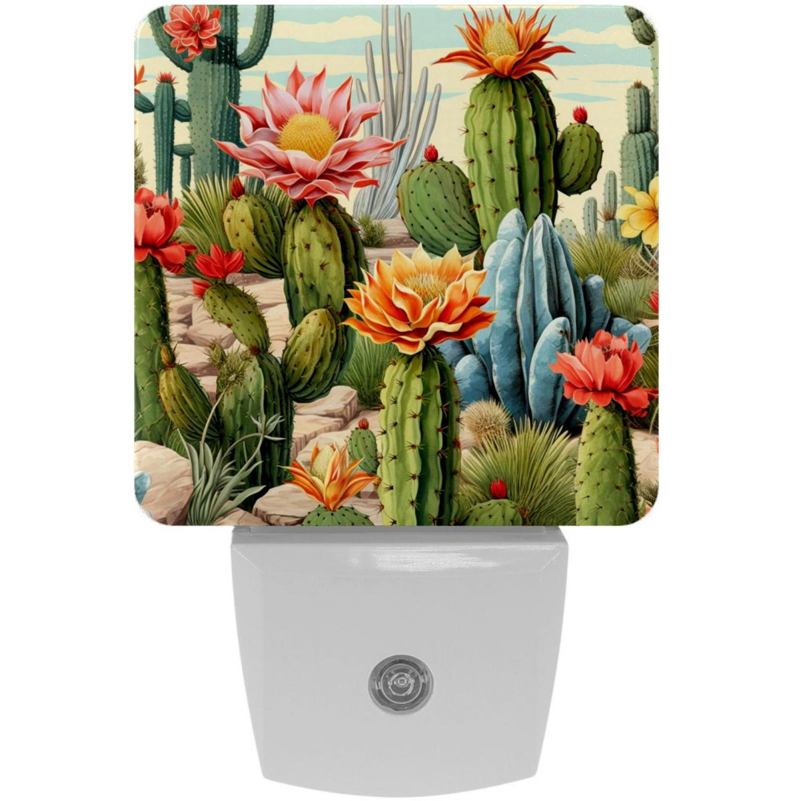 Cactus LED Square Night Lights with Motion Sensor - Modern and Energy ...