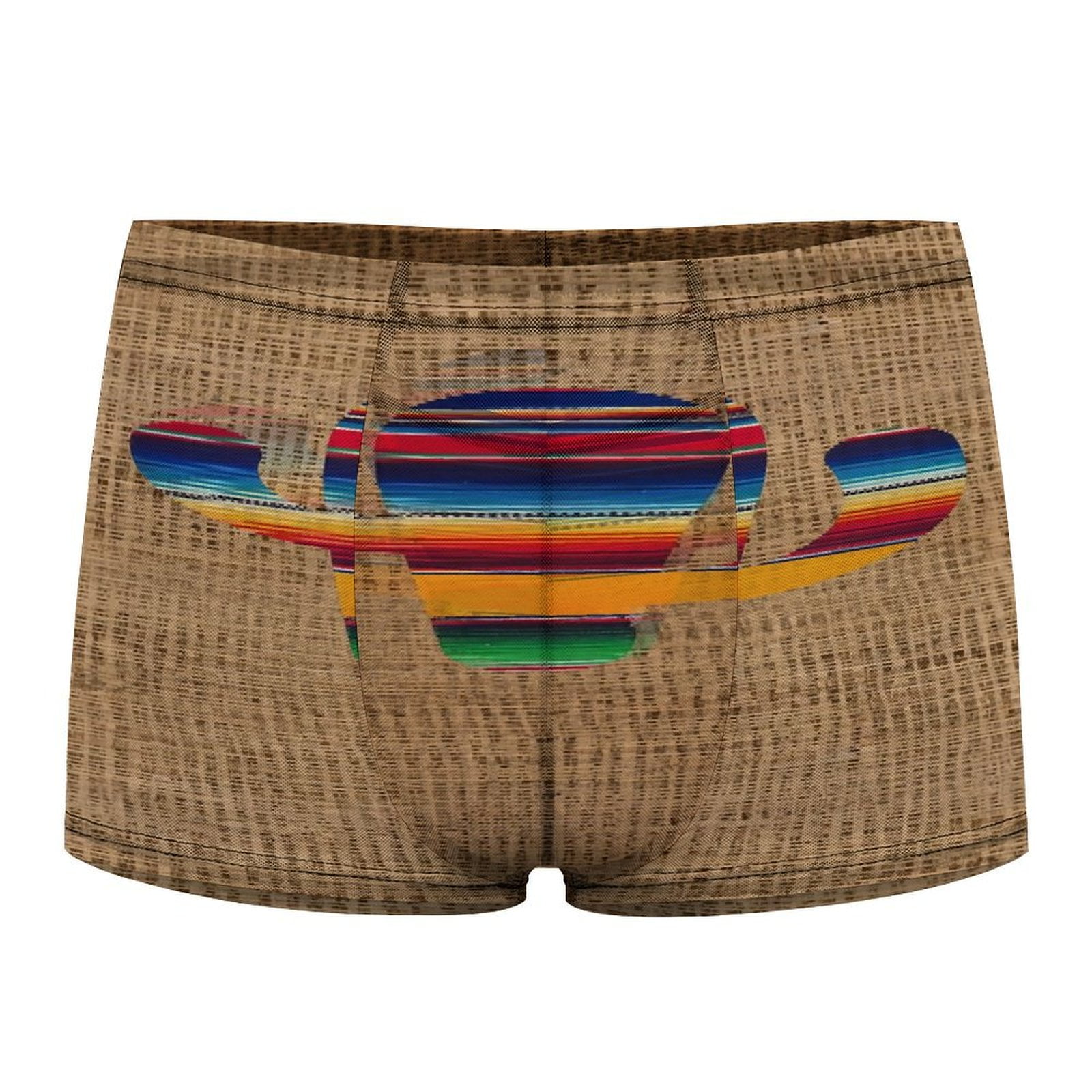 Cactus Linen Background Men's Mesh Boxer Briefs Cooling Breathable ...