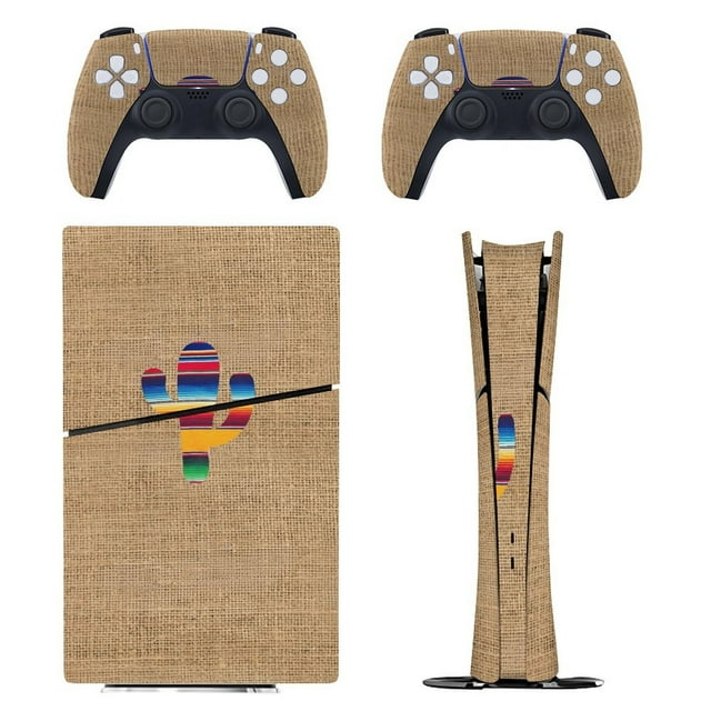 Cactus Linen Background PS5/PS5 Pro/PS5 Slim Digital Disc Skin Sticker ...