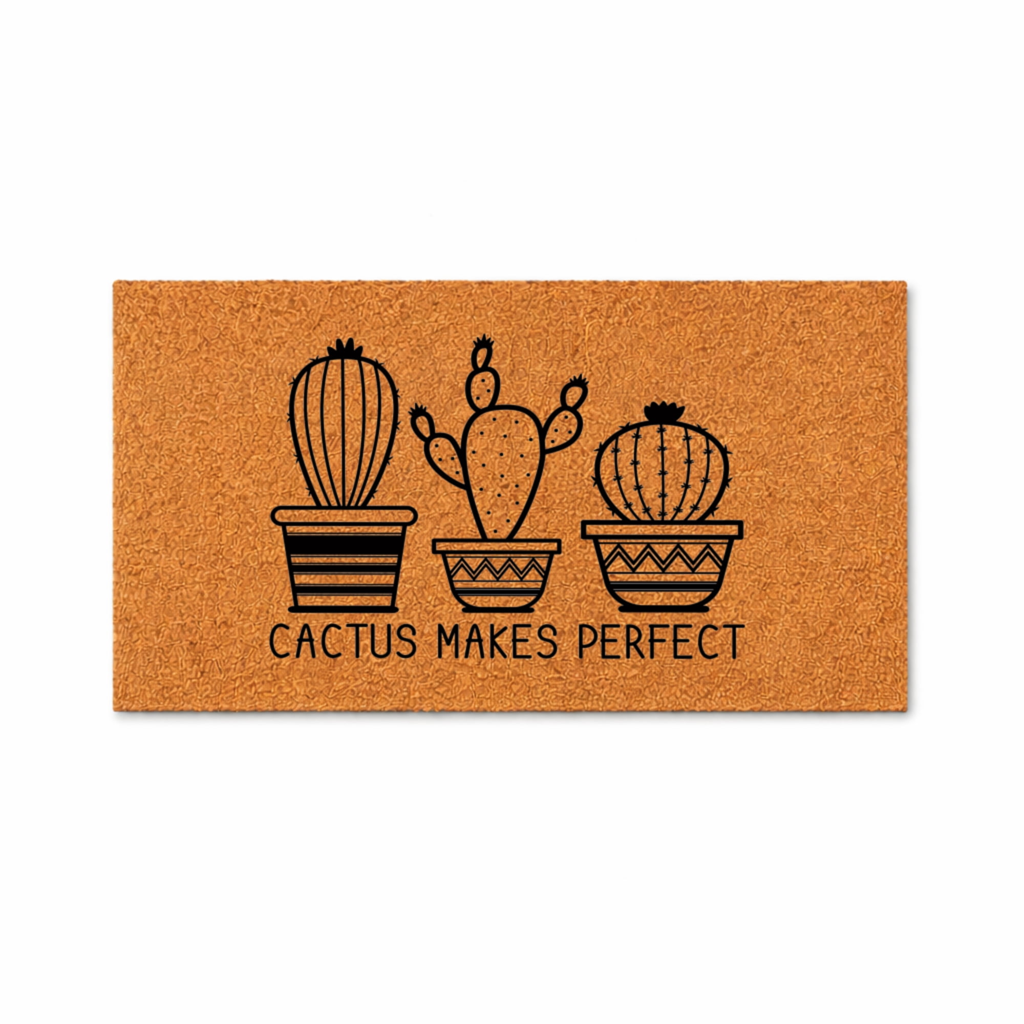 Cactus Makes Perfect Doormat, Funny Plant Quote Welcome Mat, Coconut ...