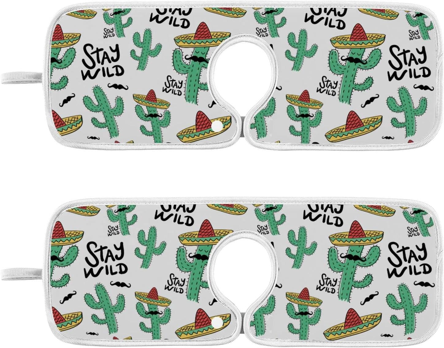 Cactus Mexican Hat Sink Splash Guard for Faucet 2 Packs Faucet ...