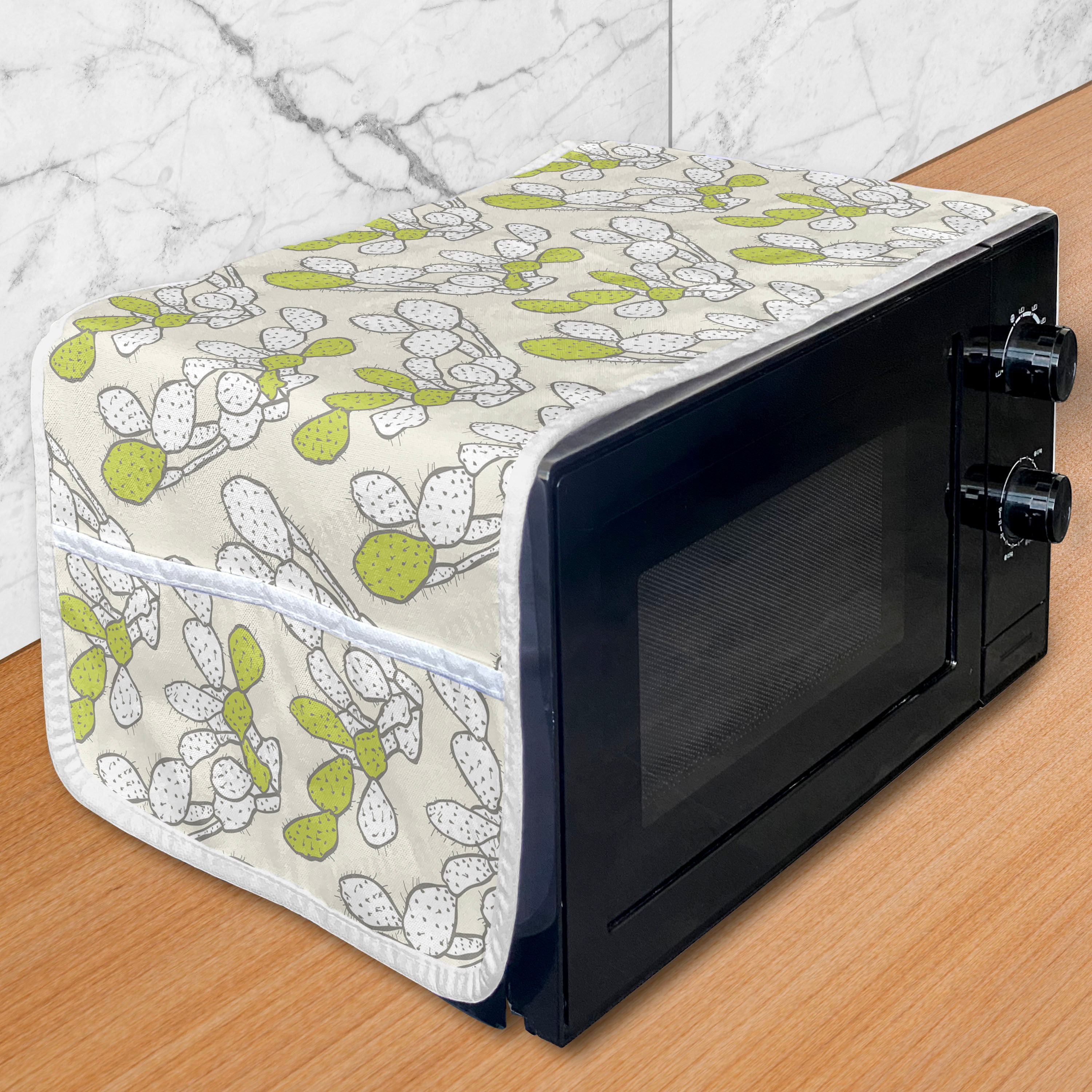 Cactus Microwave Oven Cover, Pattern of Exotic Cacti Along Thorns ...