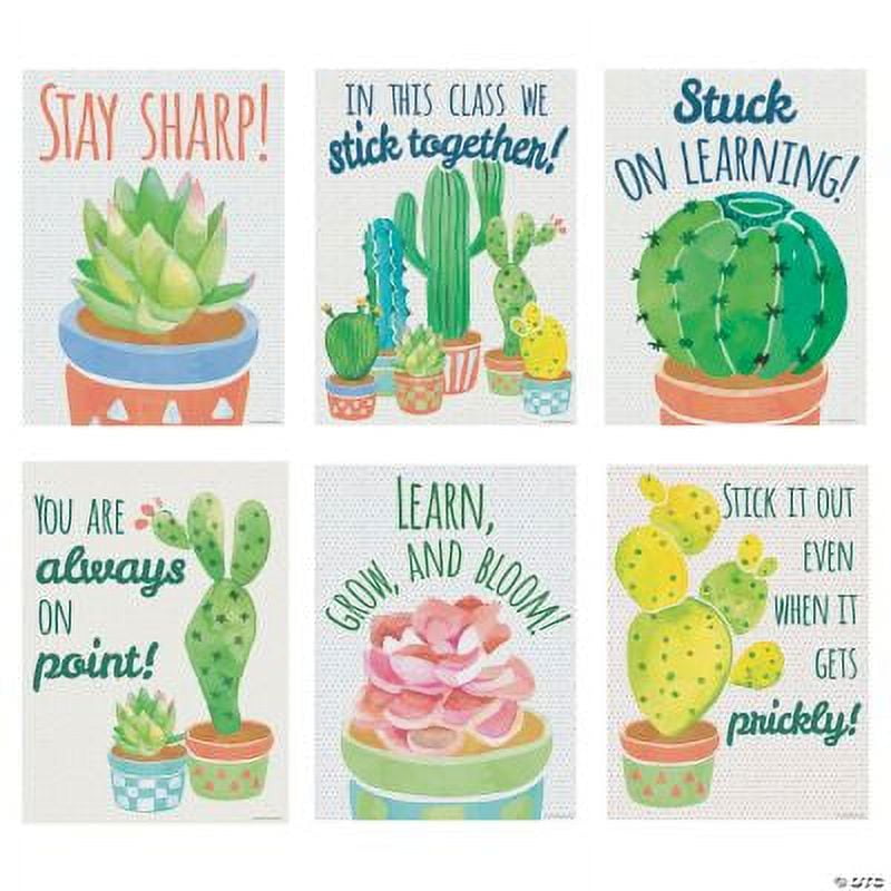 Cactus Motivational Posters, Classroom, Educational, 6 Pieces - Walmart.com