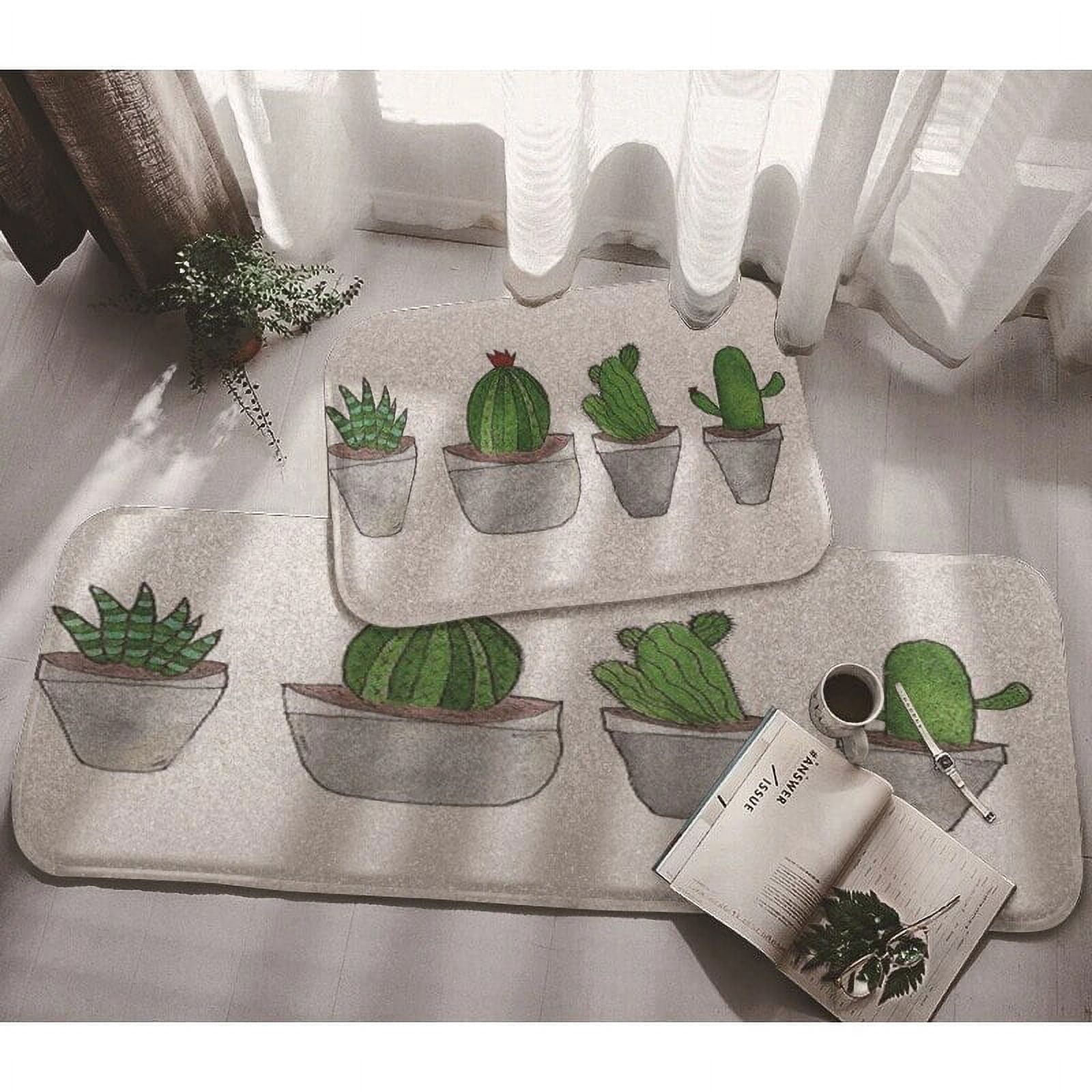 Cactus Nordic Style Kitchen Mat Floor Carpet House Hold Carpet Door Mat ...