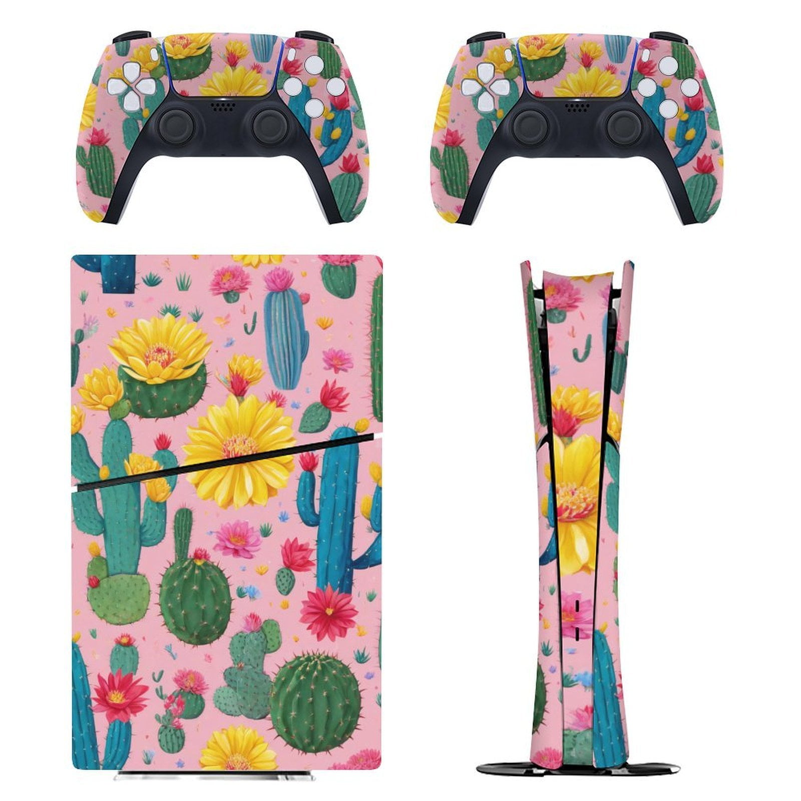 Cactus Party Console Skin Bundle for PS5 Pro Slim Disc & Digital / PS4 ...