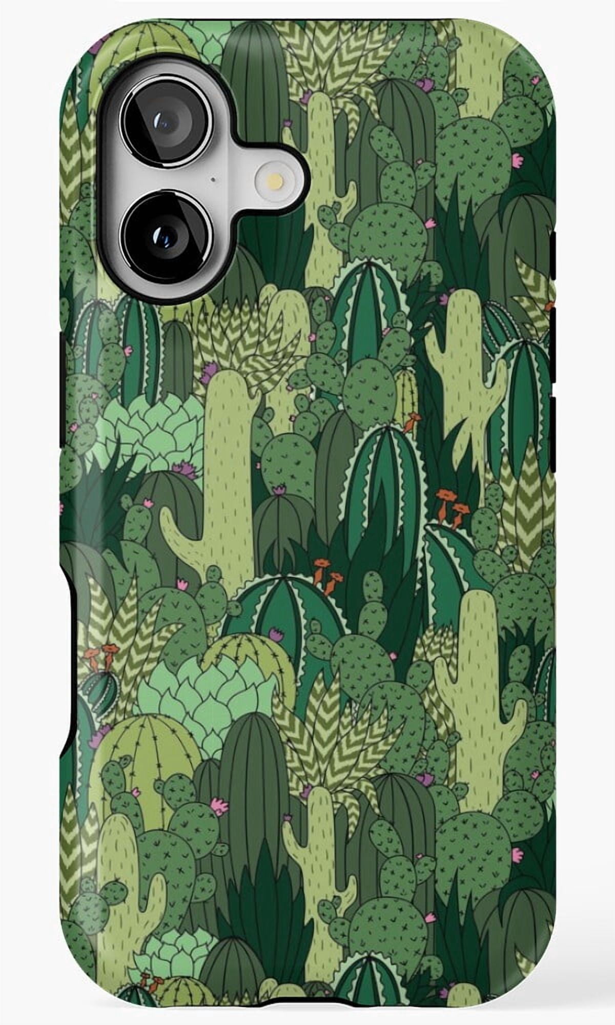 Cactus Pattern Desert Succulent Botanical Green Phone Case for iPhone ...