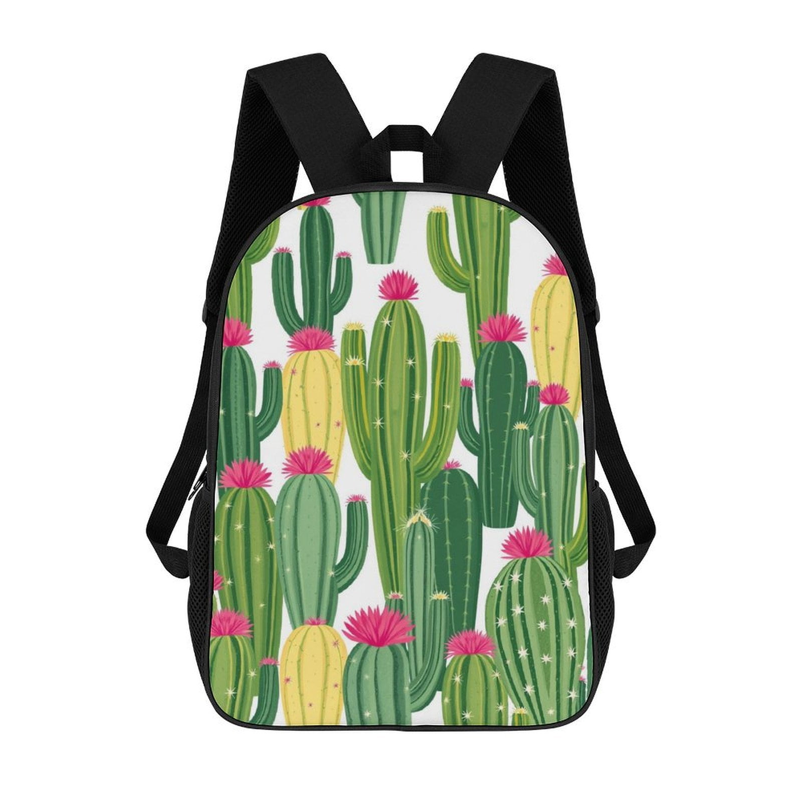 Cactus Pattern Design Book Bag Woman Man Bag 17 Inch Backpack Bag ...