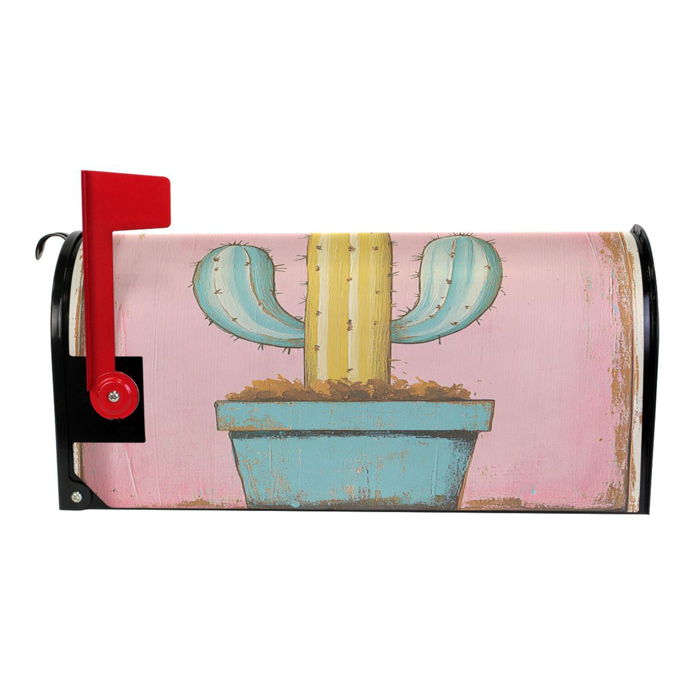 Cactus Pattern Design Magnetic PVC Mailbox Cover, 25.4" x 20.7" Large ...