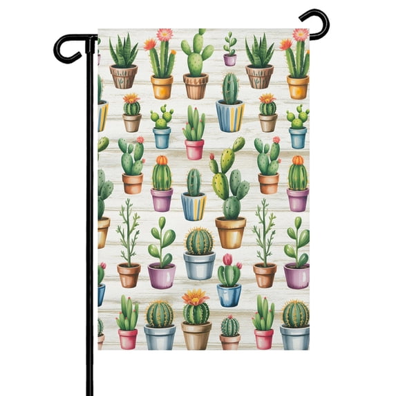 Cactus Plant Garden Flag 12x18 Inch Green Cactus Botanical Tropical ...