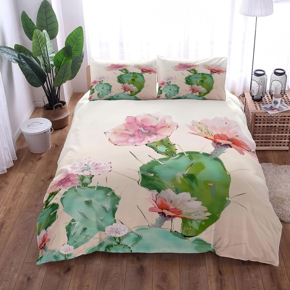 Cactus Plants Ink Duvet Cover Set King Double Twin Single Bed Linen Set ...