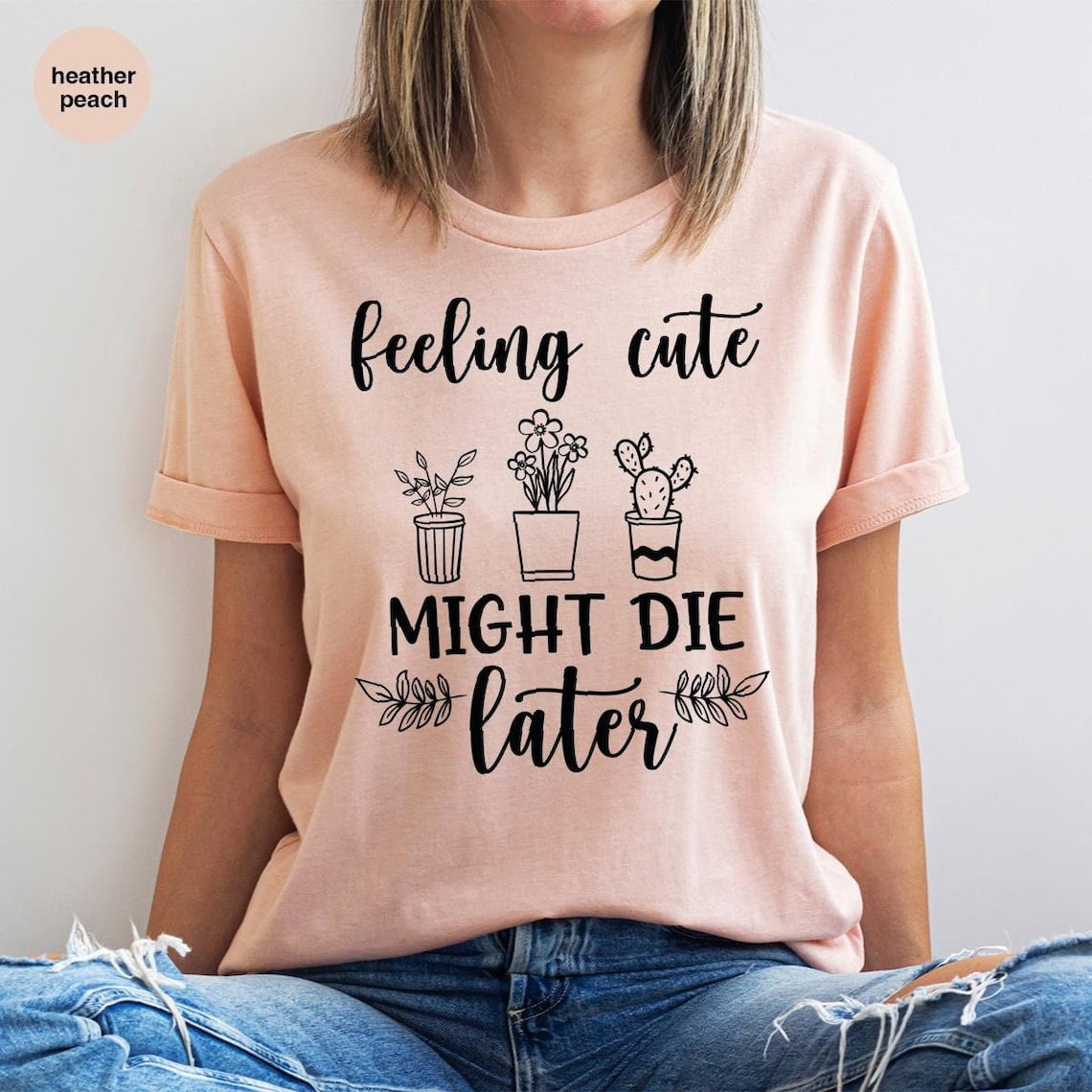 Cactus Plants T-Shirt, Botanical Shirts, Cute Succulent Clothing, Gardening T Shirt, Flower ...