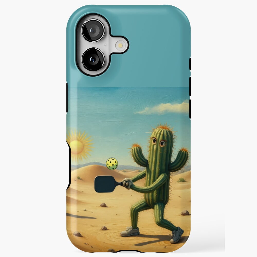 Cactus Playing Pickleball Under the Sun Sport Graphic Phone Case with ...