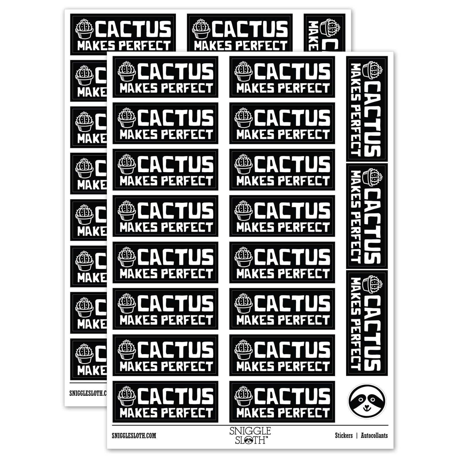 Cactus Practice Makes Perfect Teacher Student School Sticker Set ...