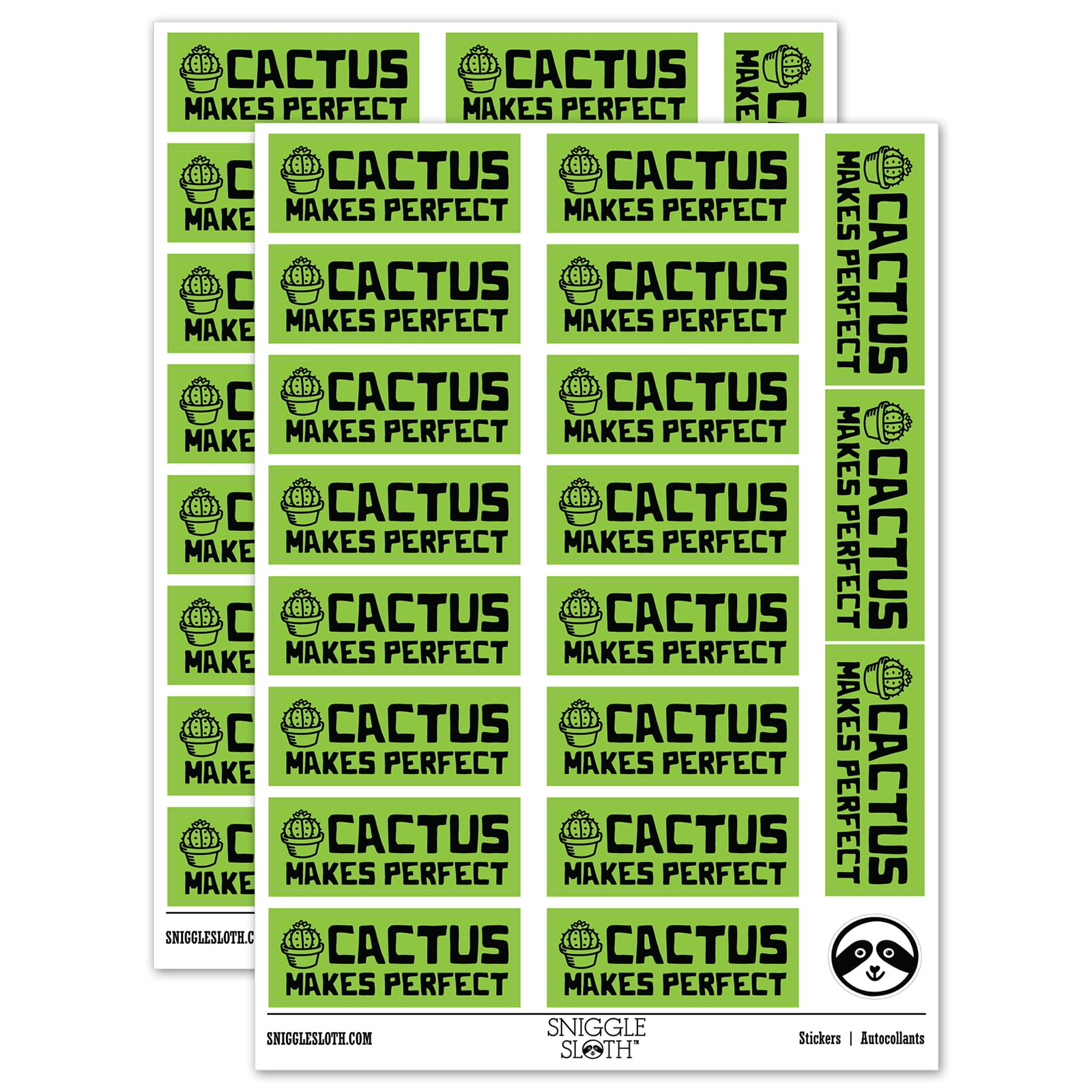 Cactus Practice Makes Perfect Teacher Student School Sticker Set ...