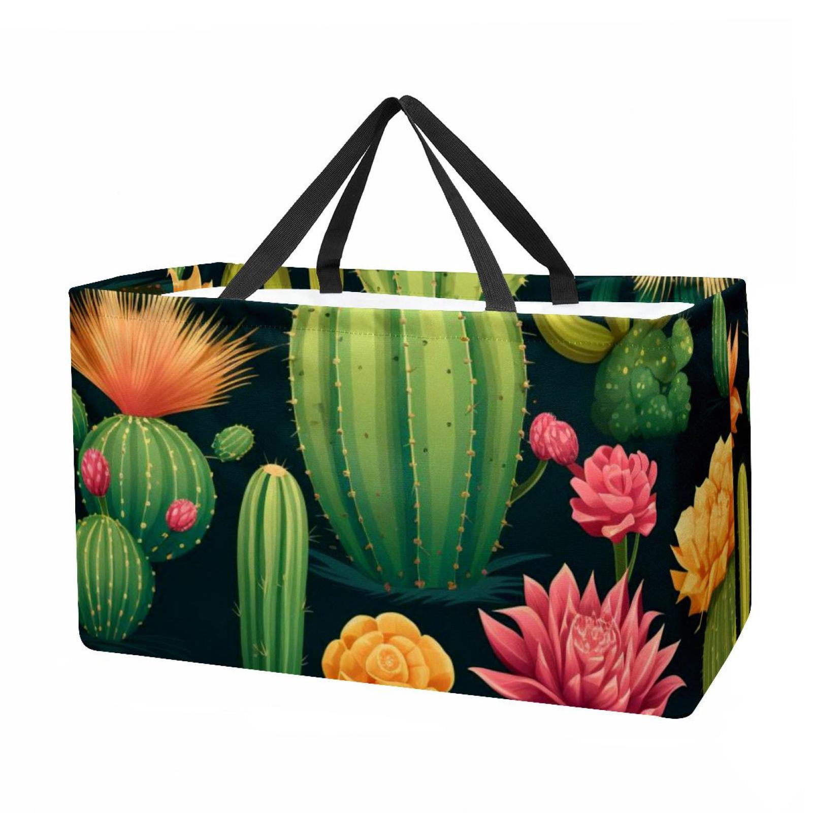 Cactus Premium Oxford Cloth Shopping Bags: Reusable, Foldable, and ...