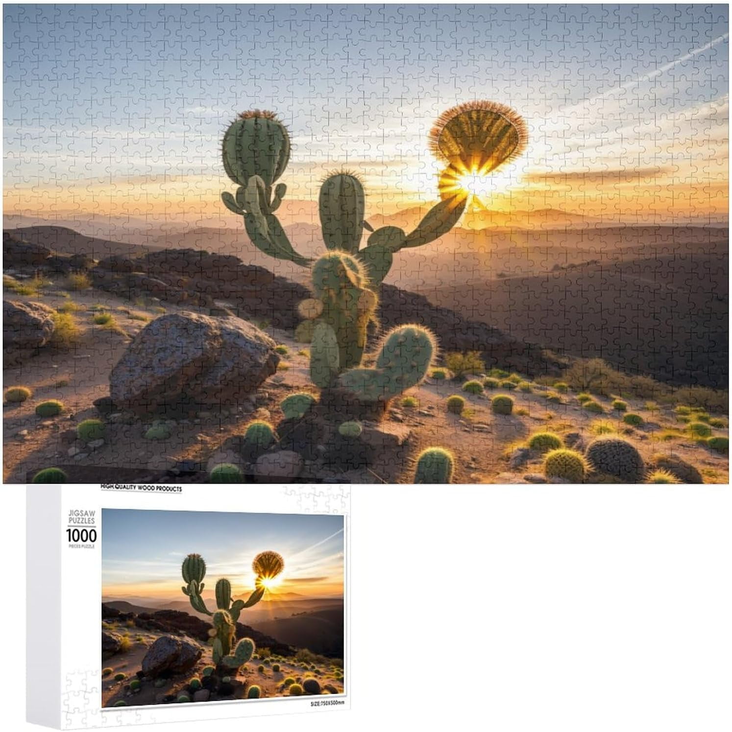 Cactus Puzzle Jigsaw Puzzle 1000 Pieces for Adults, 30"x20" Large ...