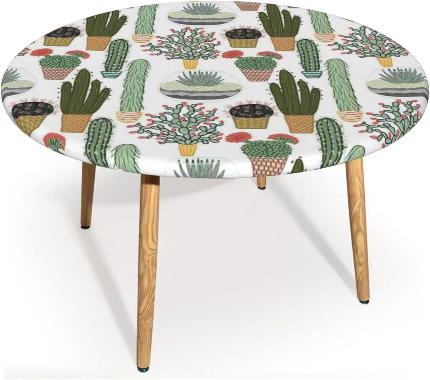 Cactus Round Tablecloth,Indoor Kitchen Dinning Room Party or Outdoor ...
