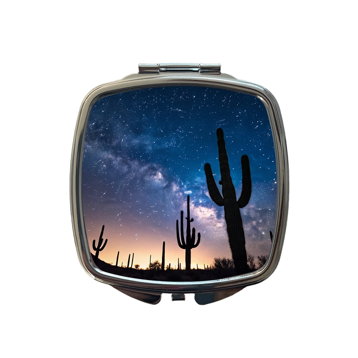 Cactus Silhouettes Starry Sky Night Shadows Travel Makeup Handbag Purse ...