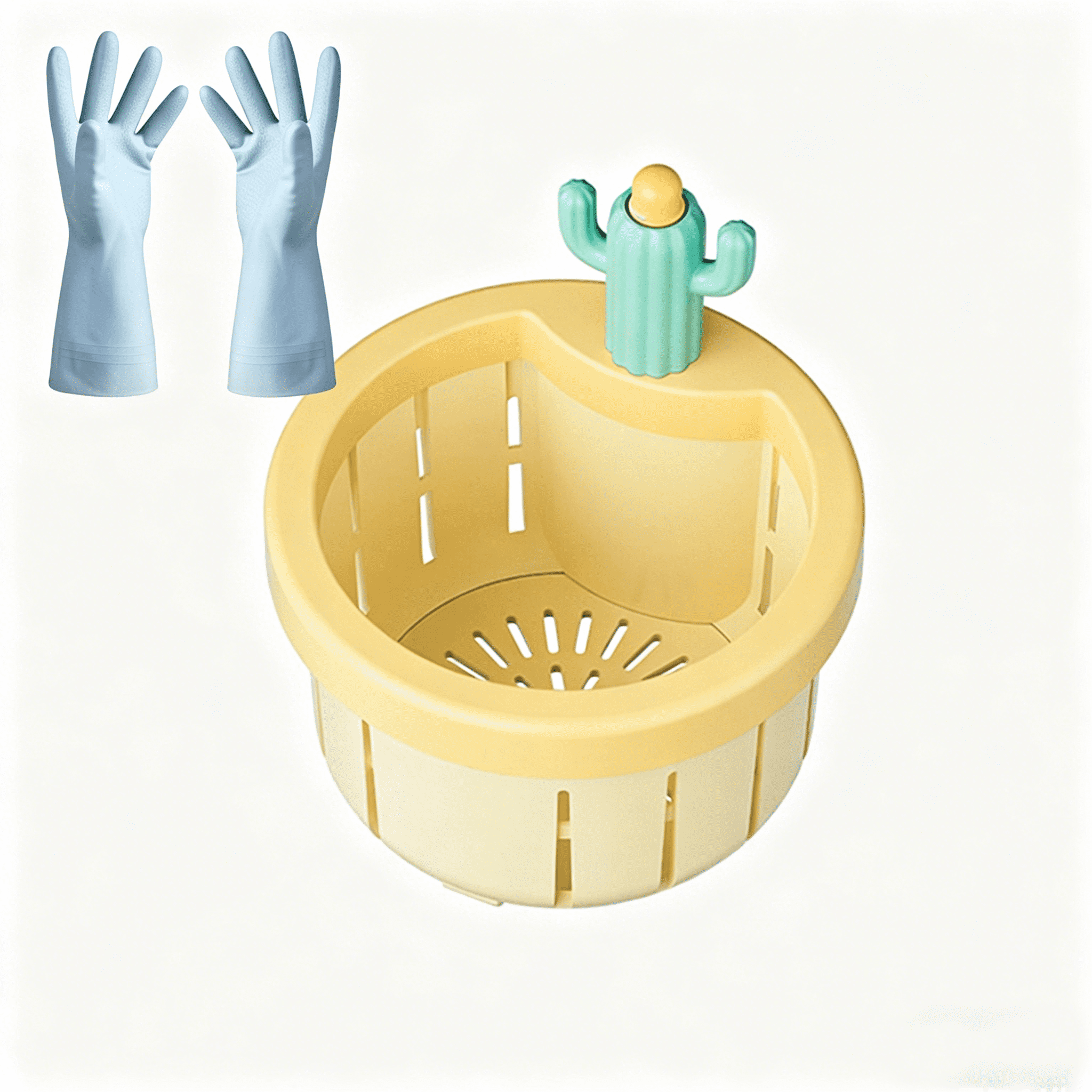Cactus Sink Strainer Basket, Press to Dump Waste Collector, Fun Kitchen ...
