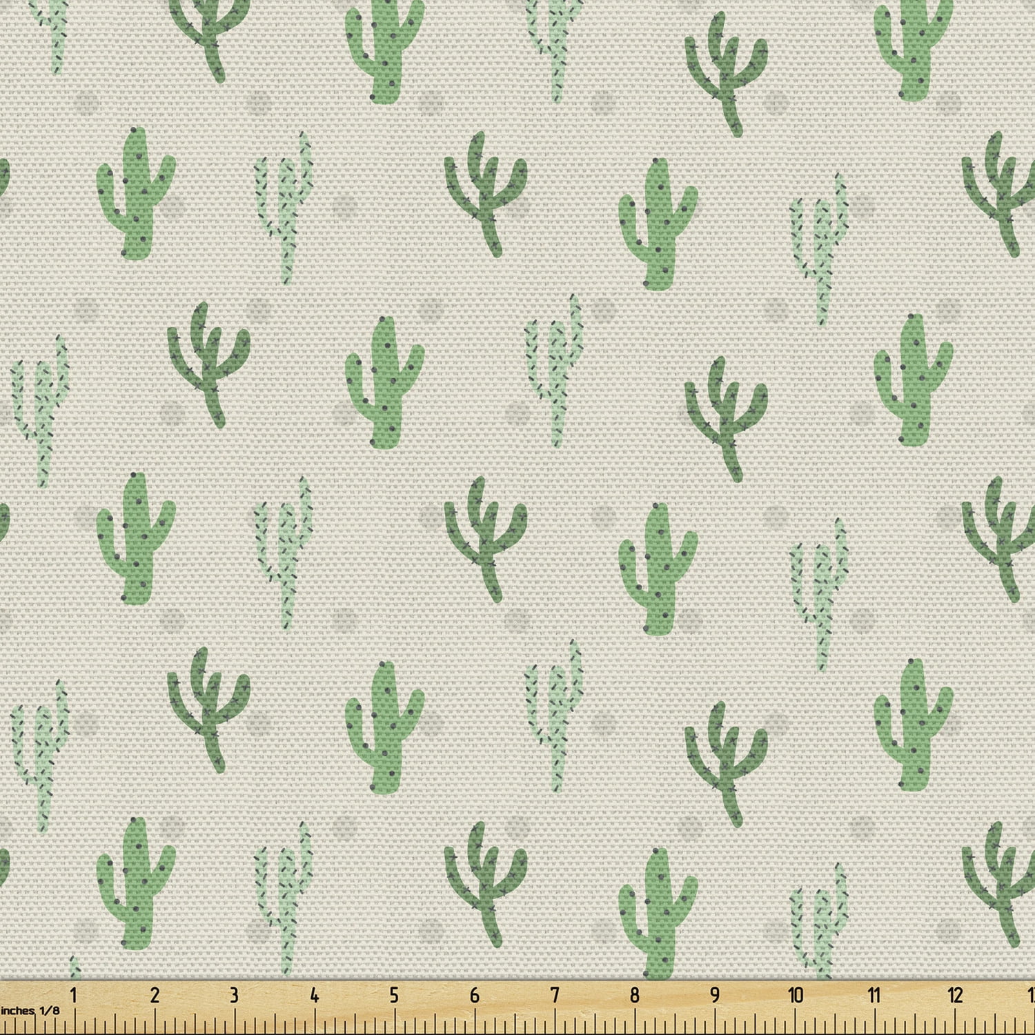 Ambesonne Cactus Fabric by the Yard Upholstery, Vivid Minimal Cacti ...
