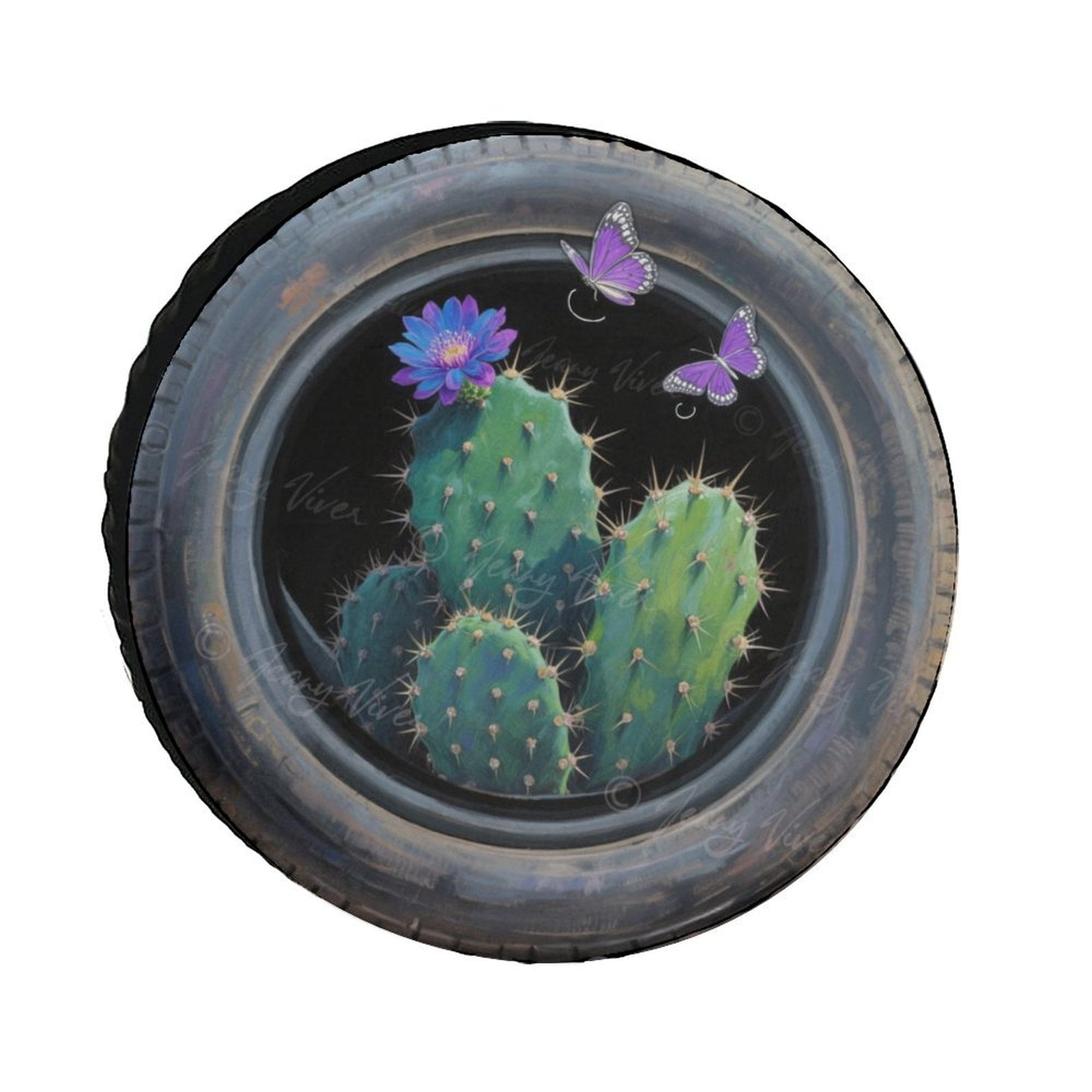 Cactus Spare Tire Cover Flower Prined Wheel Covers for RV Tires Camper ...