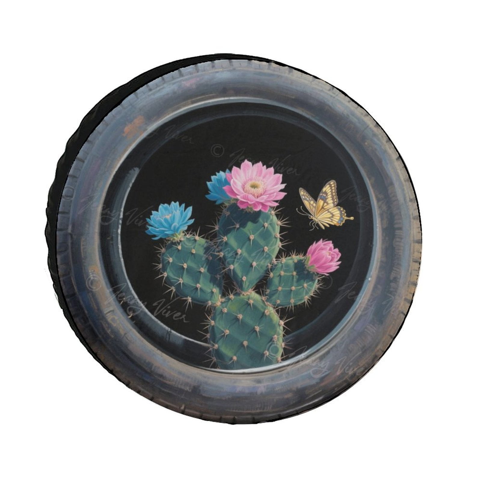 Cactus Spare Tire Cover Universal Tire Wheel Covers Waterproof Dust ...