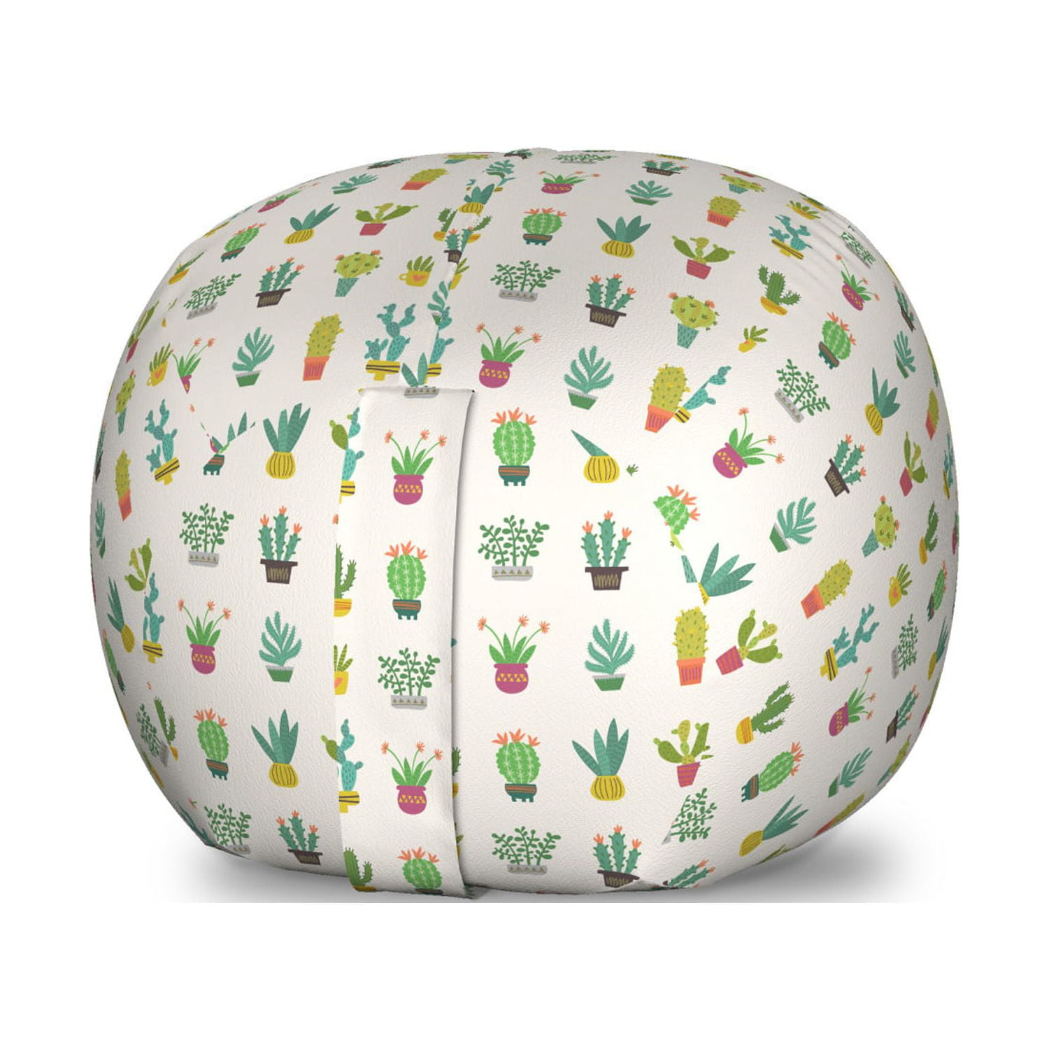 Cactus Storage Toy Bag Chair, Repetitive Cacti in Pots Monstera Plants ...