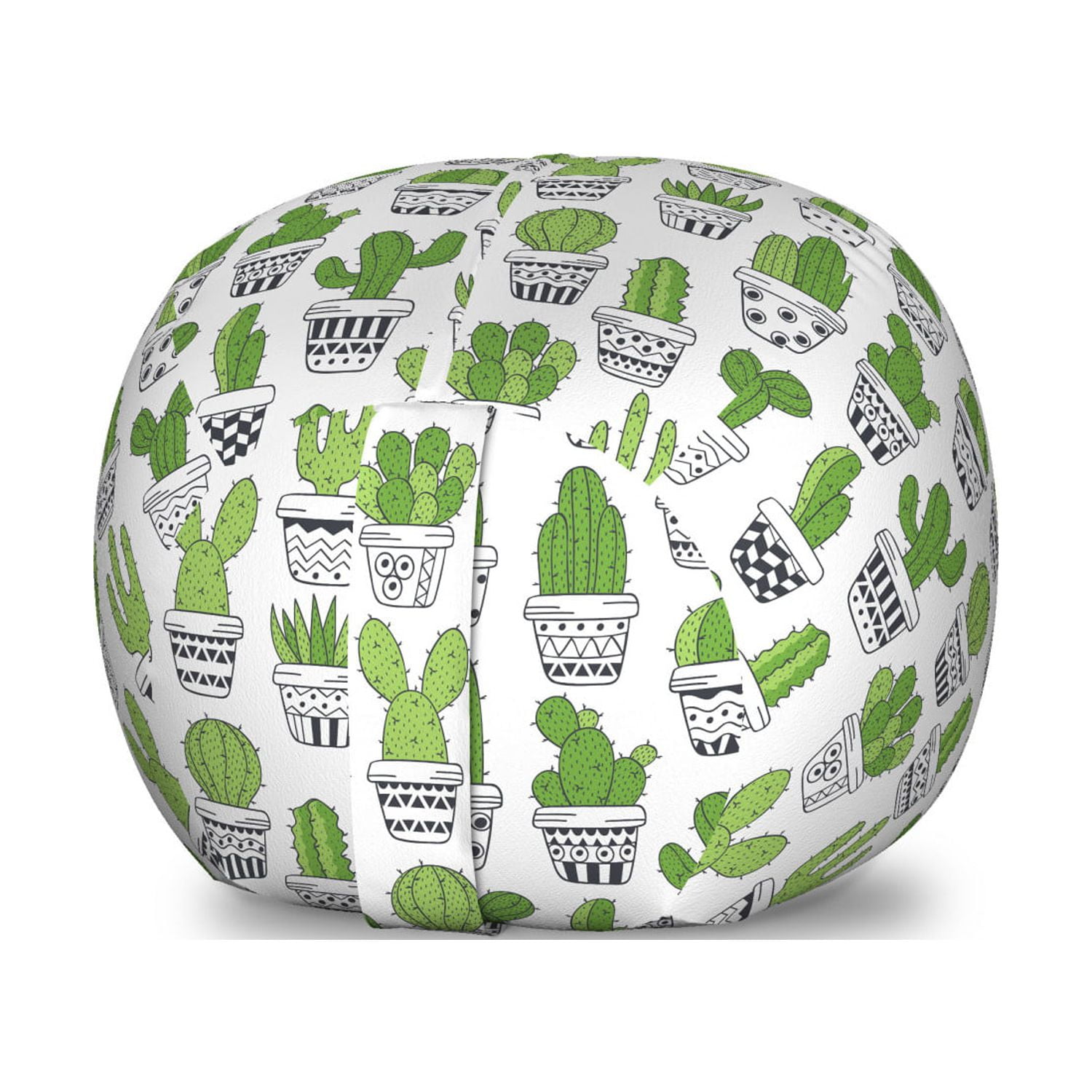 Cactus Storage Toy Bag Chair, Succulent Spiky Cacti Doodle Patterned ...