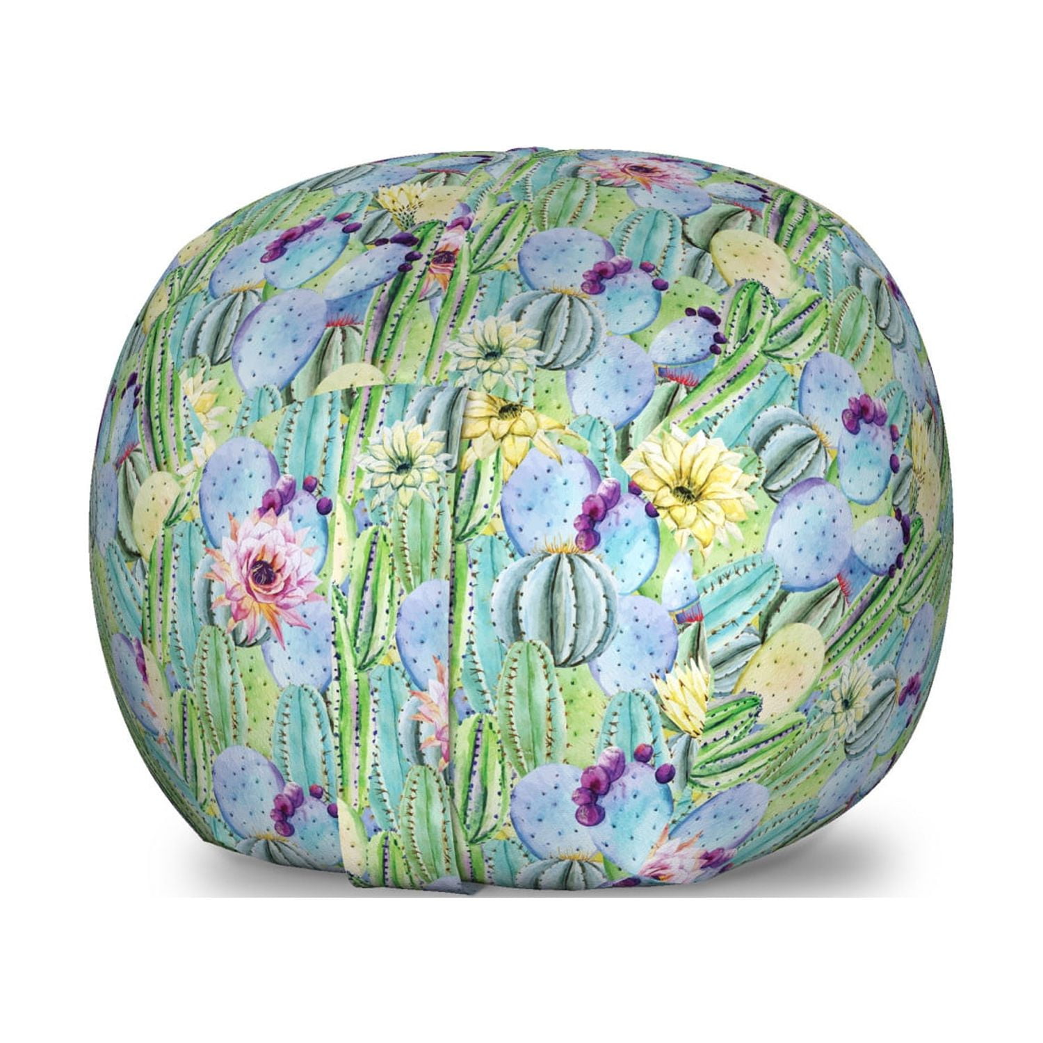 Cactus Storage Toy Bag Chair, Types of Cactus Plant Pattern with ...