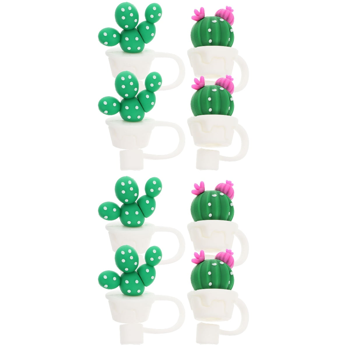 Cactus Straw Plugs Protectors Caps for Pvc Drinking Dust Lovely Straws ...