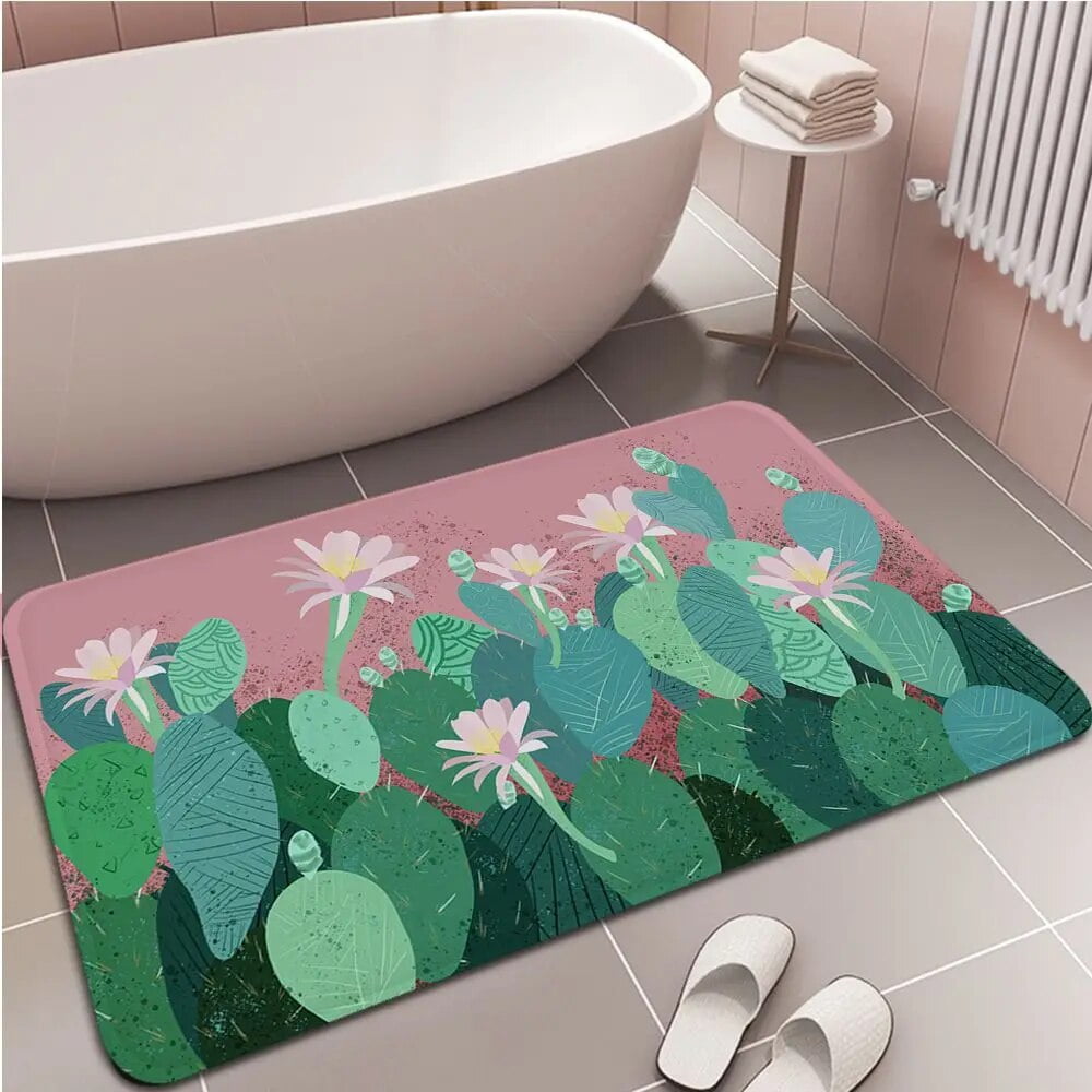 Cactus Succulent Carpet Cartoon Watercolor Style Are Rug Tropical Plant ...